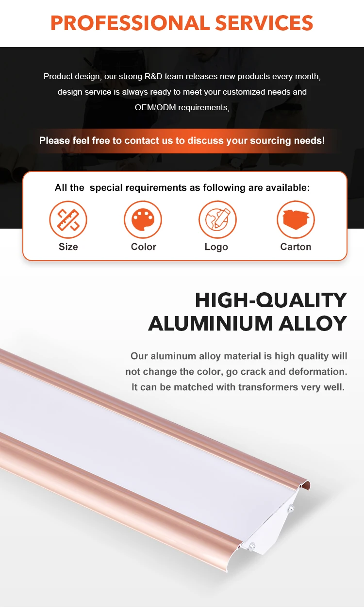 Aluminium Led Profile Easy Installation Intelligent Control Led Profile ...