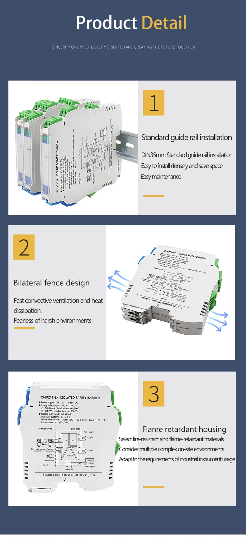 Isolated Signal Safety Barrier - 4-20ma Signal Isolator
