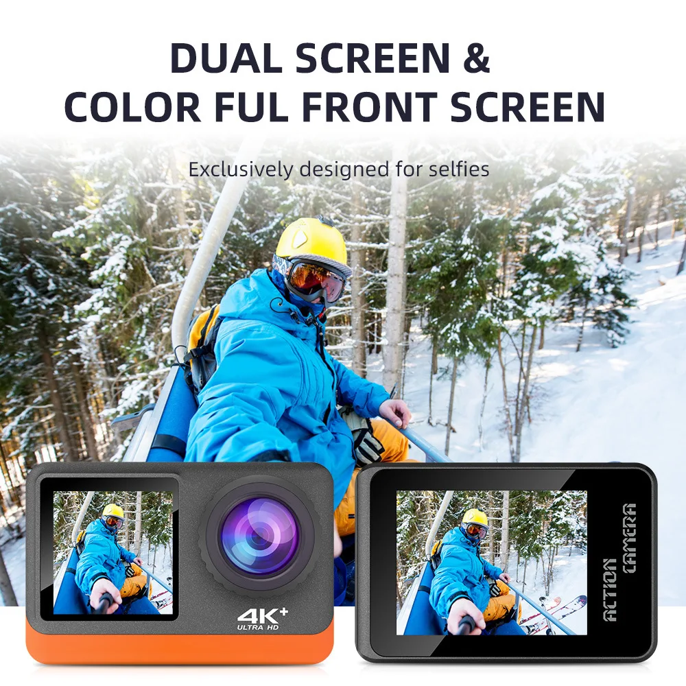 4k 30fps 16mp Dual Screen Ultra Hd Underwater Camera 170 Degree Wide ...