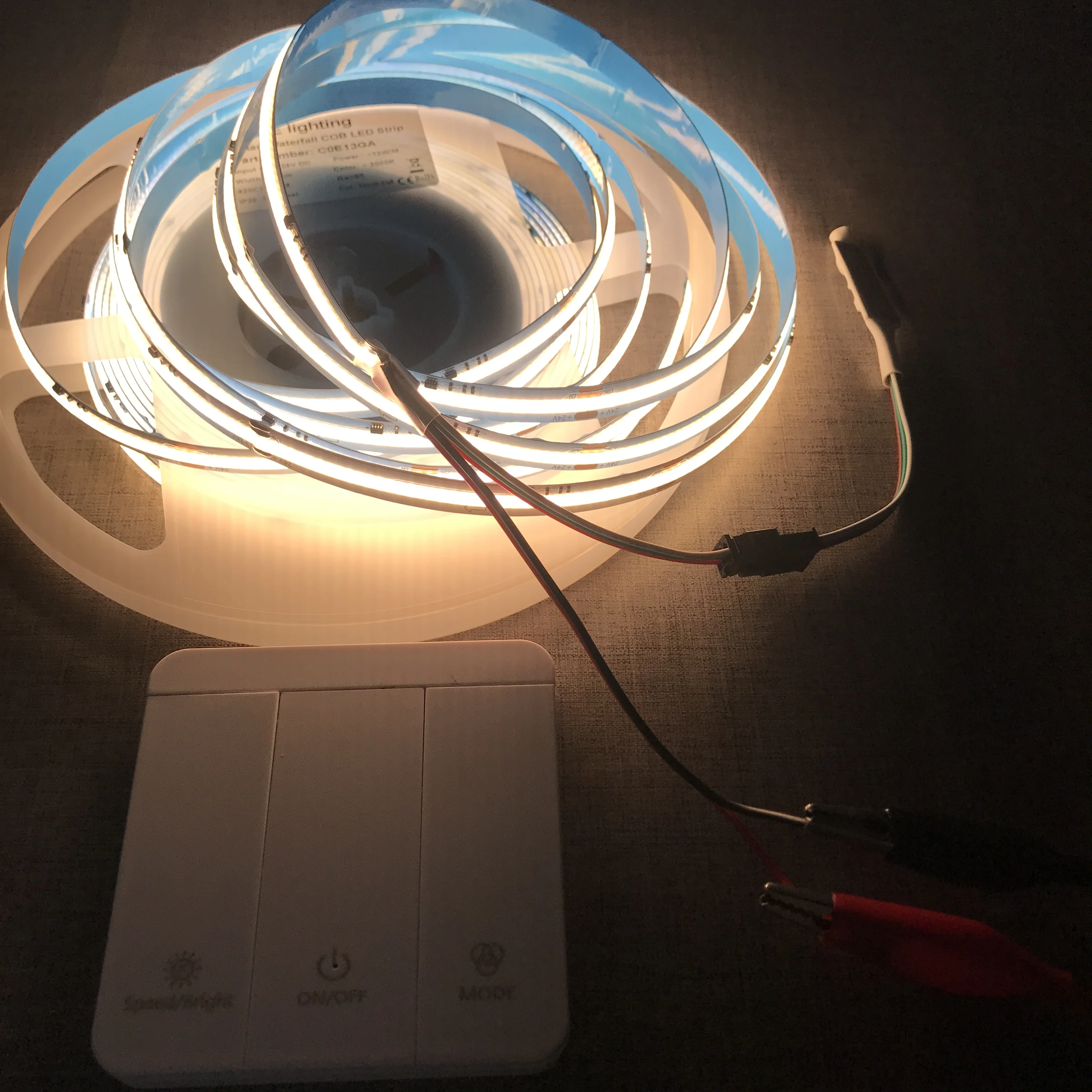 24v 3000k Running Water Strip Light Cob Led Strip Addressable Led Strip ...