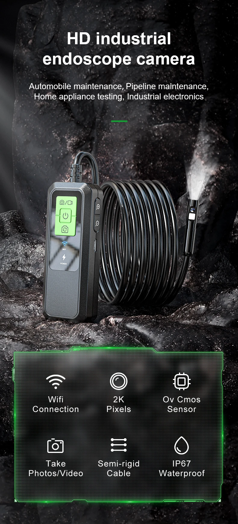 W600 Endoscopic Linear Cutting Stapler - 1080P Wireless Camera