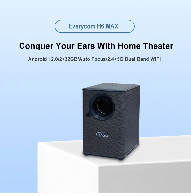 H6 Max: Full Hd Projector Supporting 4k,Auto Focus And Keystone Correction,Bluetooth,Wireless ...