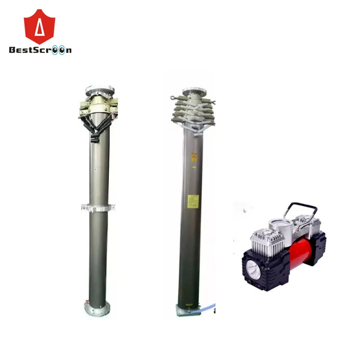 12m Telescopic Pneumatic Mast for Antenna & Light, Payload >=80KG ...