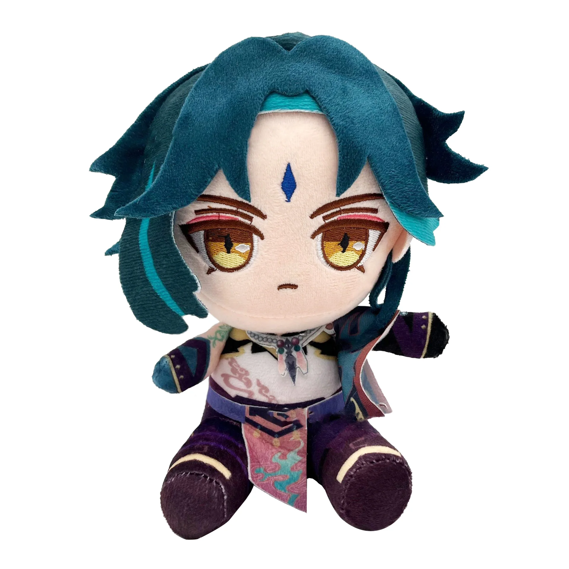 New 20cm Genshin Impact Plush Toy Sitting Standing Xiao Kazuha Diluc ...