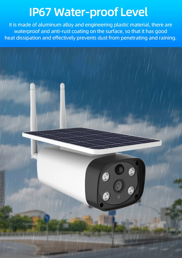 Ubox Ubia 3MP Solar Wifi Camera - Night Vision & Waterproof