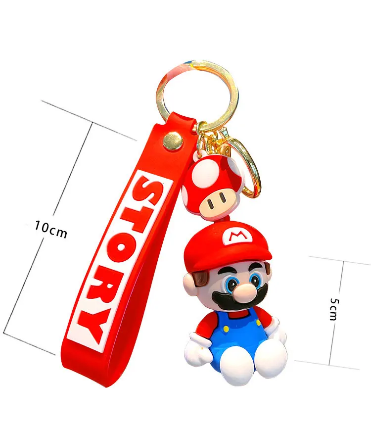 3d Cartoon Pvc Character Key Ring Lanyard Key Chain Llaveros Bag ...