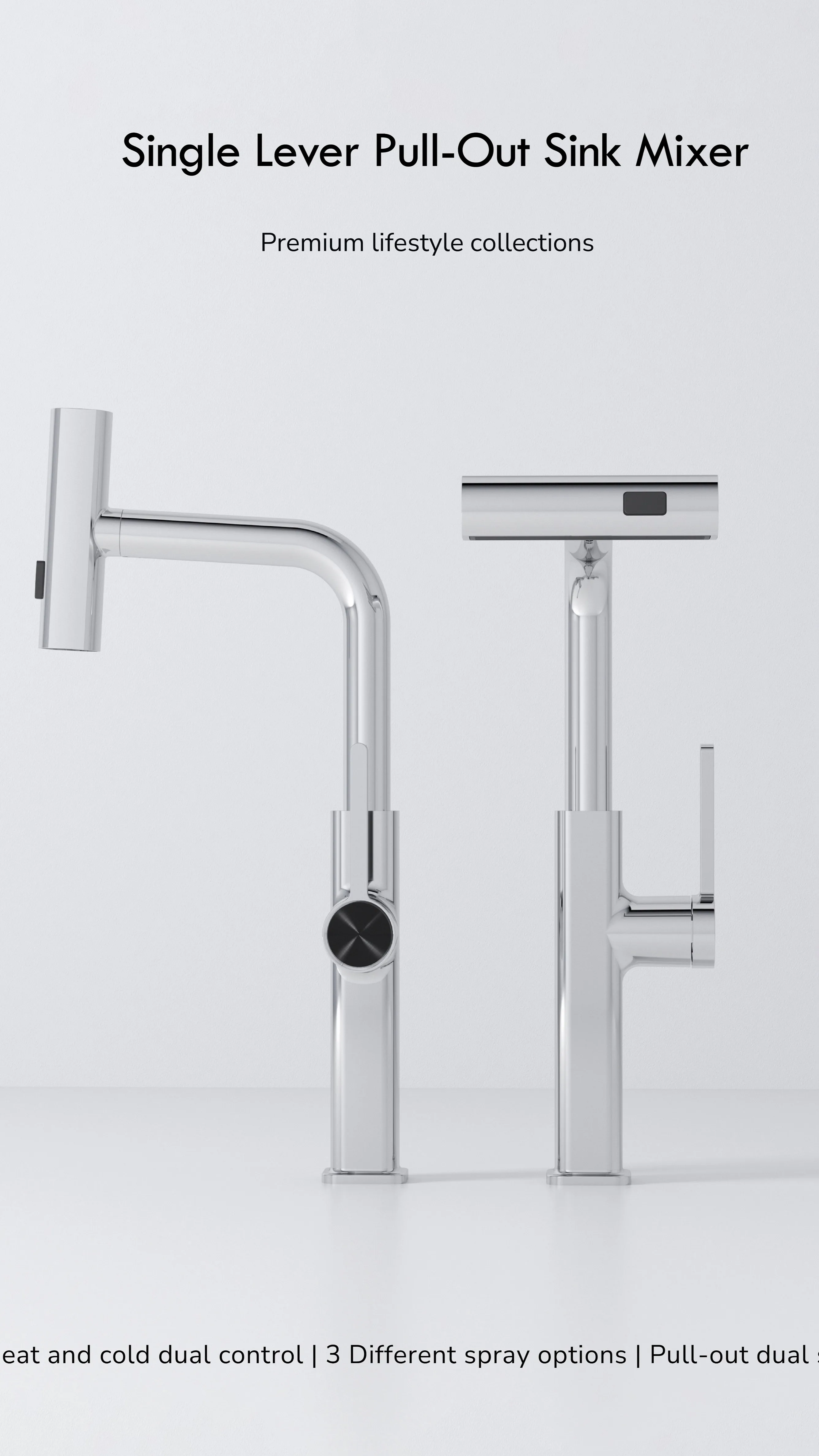 Modern Mart Digital Display 3 Way Kitchen Mixer Kitchen Waterfall ...