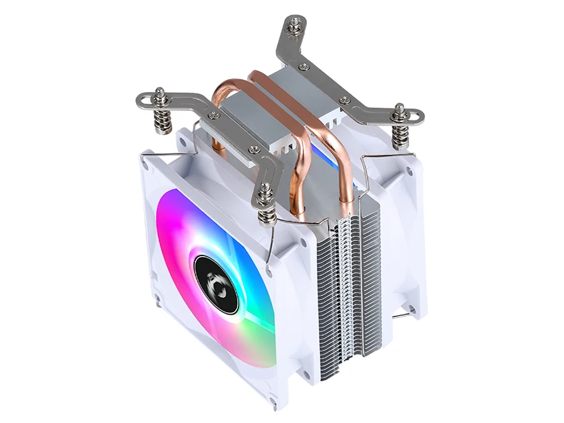 2 Heat Pipe Copper Pipe 2 Fans Cpu Cooler Lga X99 2011 X79 90 Mm Color ...