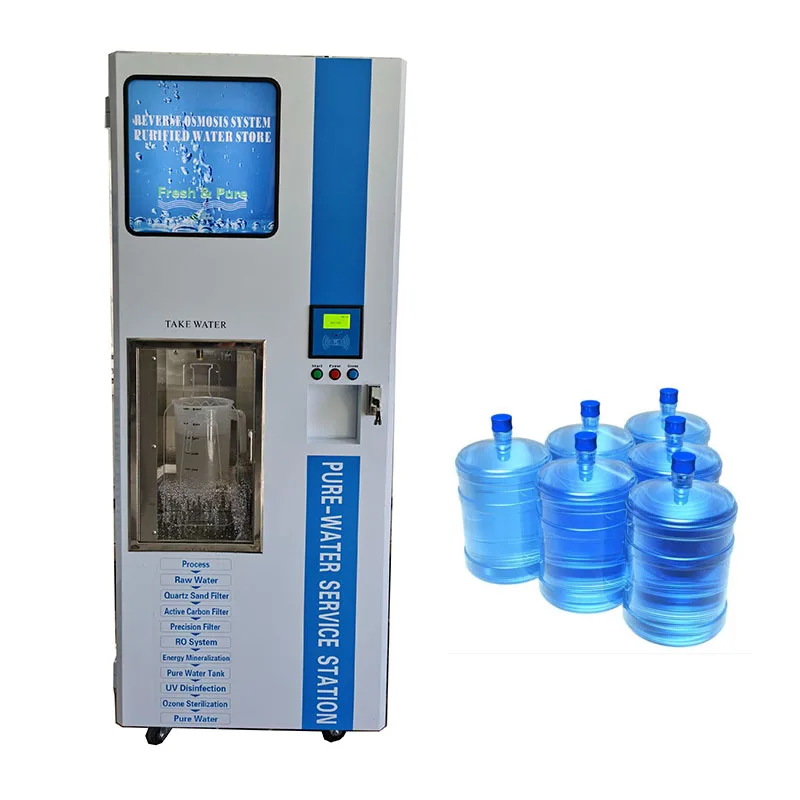 Small Reverse Osmosis Coin Operated Ro Drinking Purified Water Vending ...