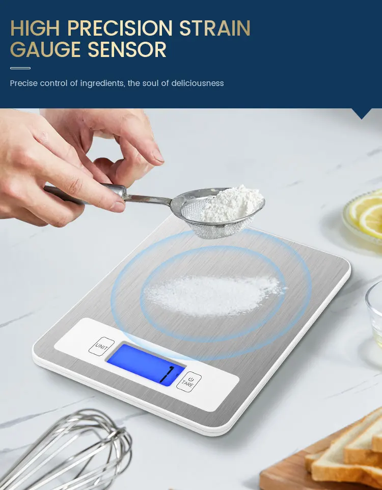 Multifunction Stainless Steel 5kg 11lb Food Weighing Electronic Digital ...