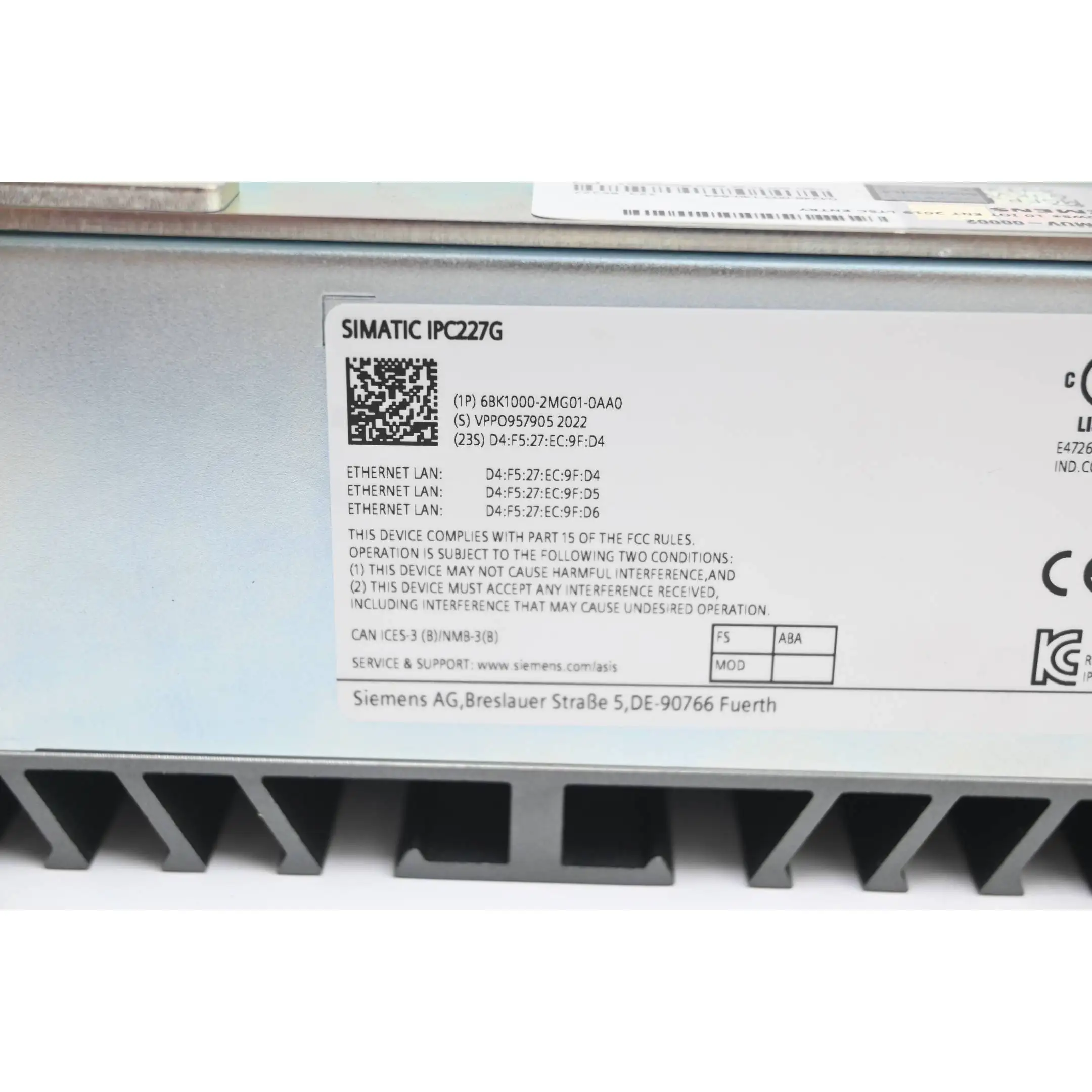 Siemens Simatic Nano IPC227G Box Industrial Computer with Accessory ...