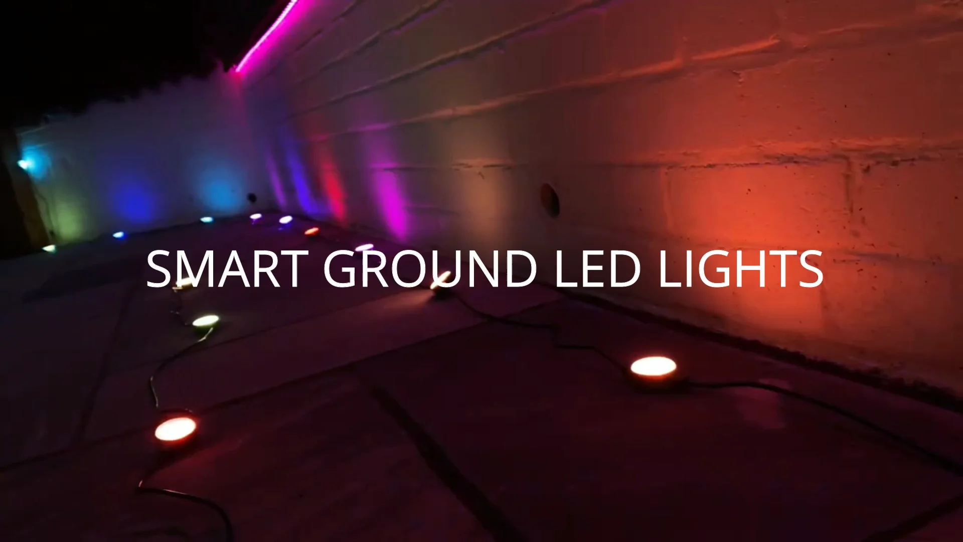 48ft Smart Ground String Lights 24v Rgb 15leds Waterproof App Outdoor ...