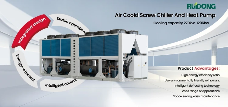 Industrial Chiller HVAC Air Conditioner Air Cooling Screw Chiller Unit ...