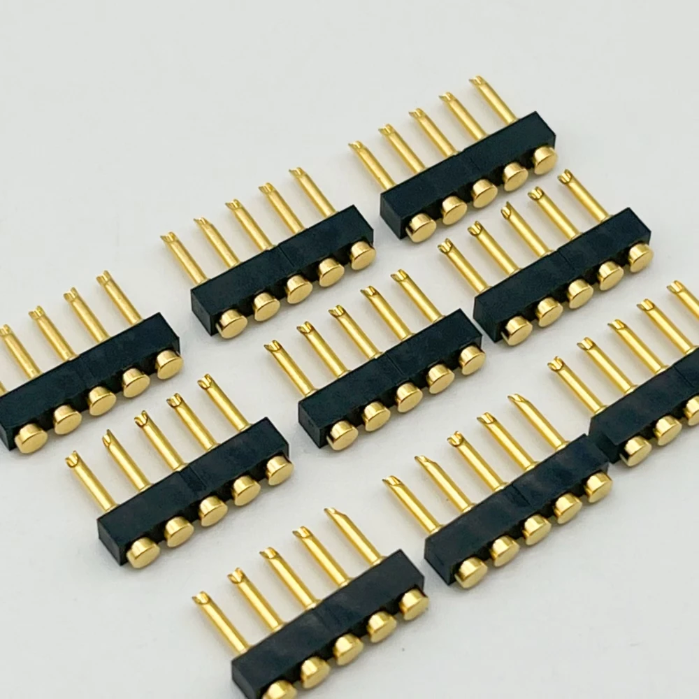 Spring Loaded Brass Pogo Pin Female SMD Type 2.54mm Pitch 5pin PCB ...