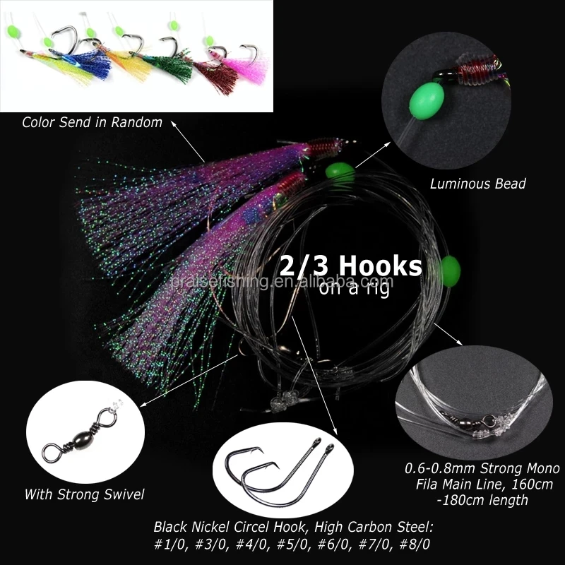 Seawater Fishing Sabiki Rigs - Effective Lures for Snappers