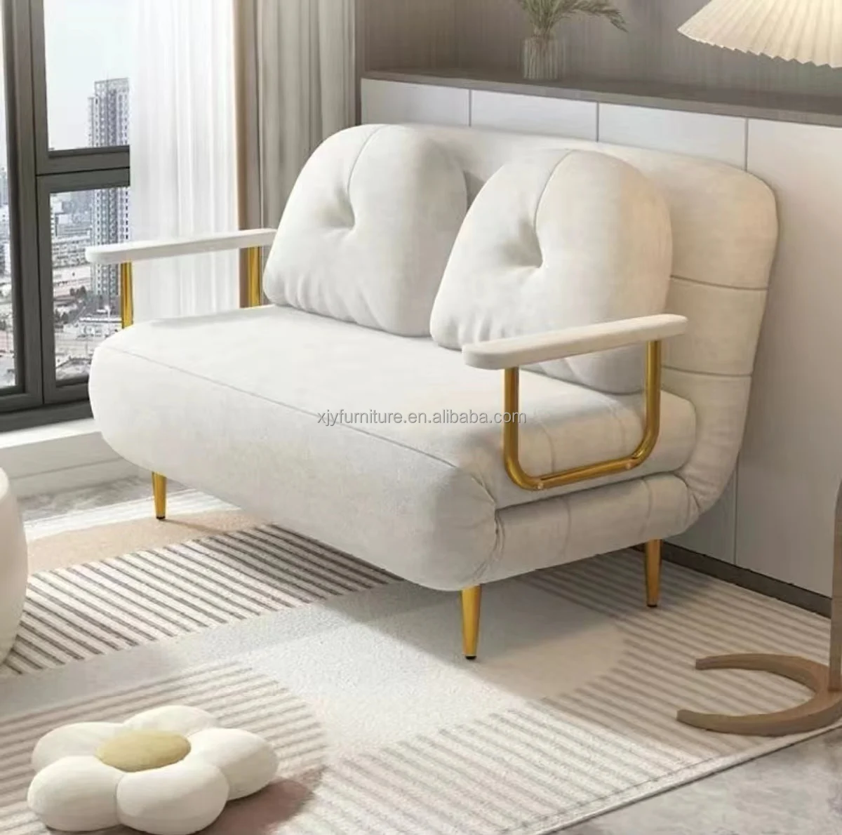 Dual-use Single Double Balcony Sofa Sets Recliner Removable Upholstered ... Dual-use Single Double Balcony Sofa Sets Recliner Removable Upholstered ...