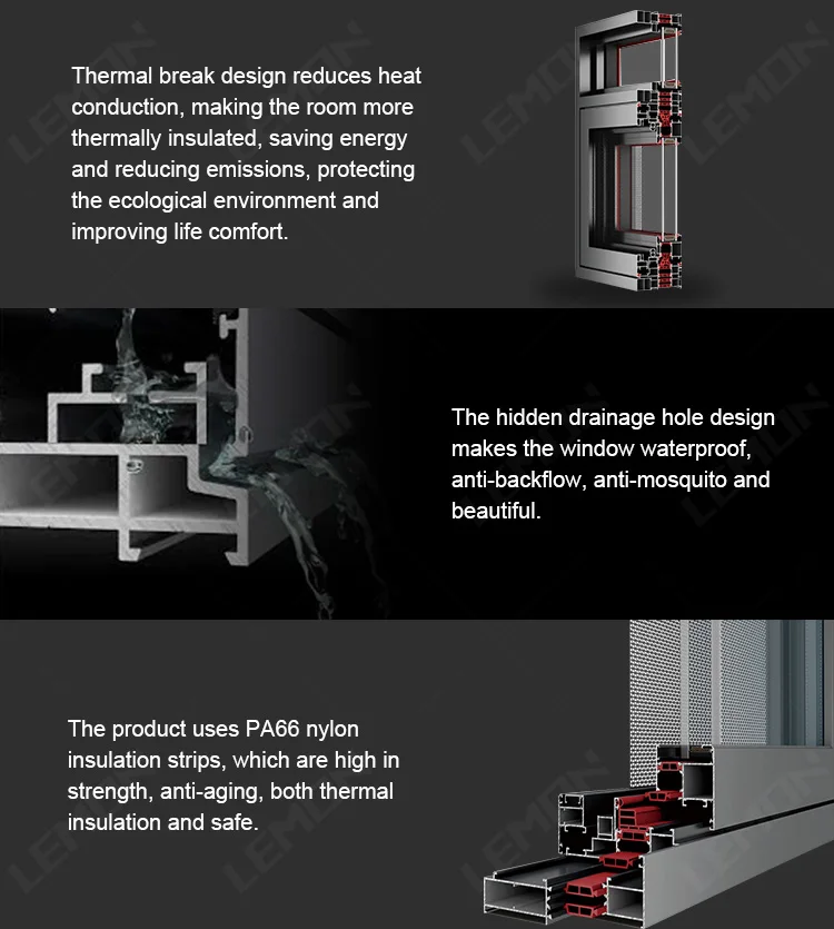 Wholesale USA Chian Aluminum Frame Double Glazed Windows