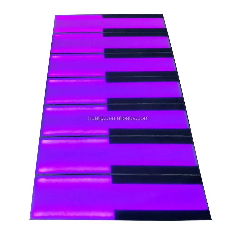 Programmable RGB LED Dancing Piano Floor ABS Base Tempered Glass IP55 ...