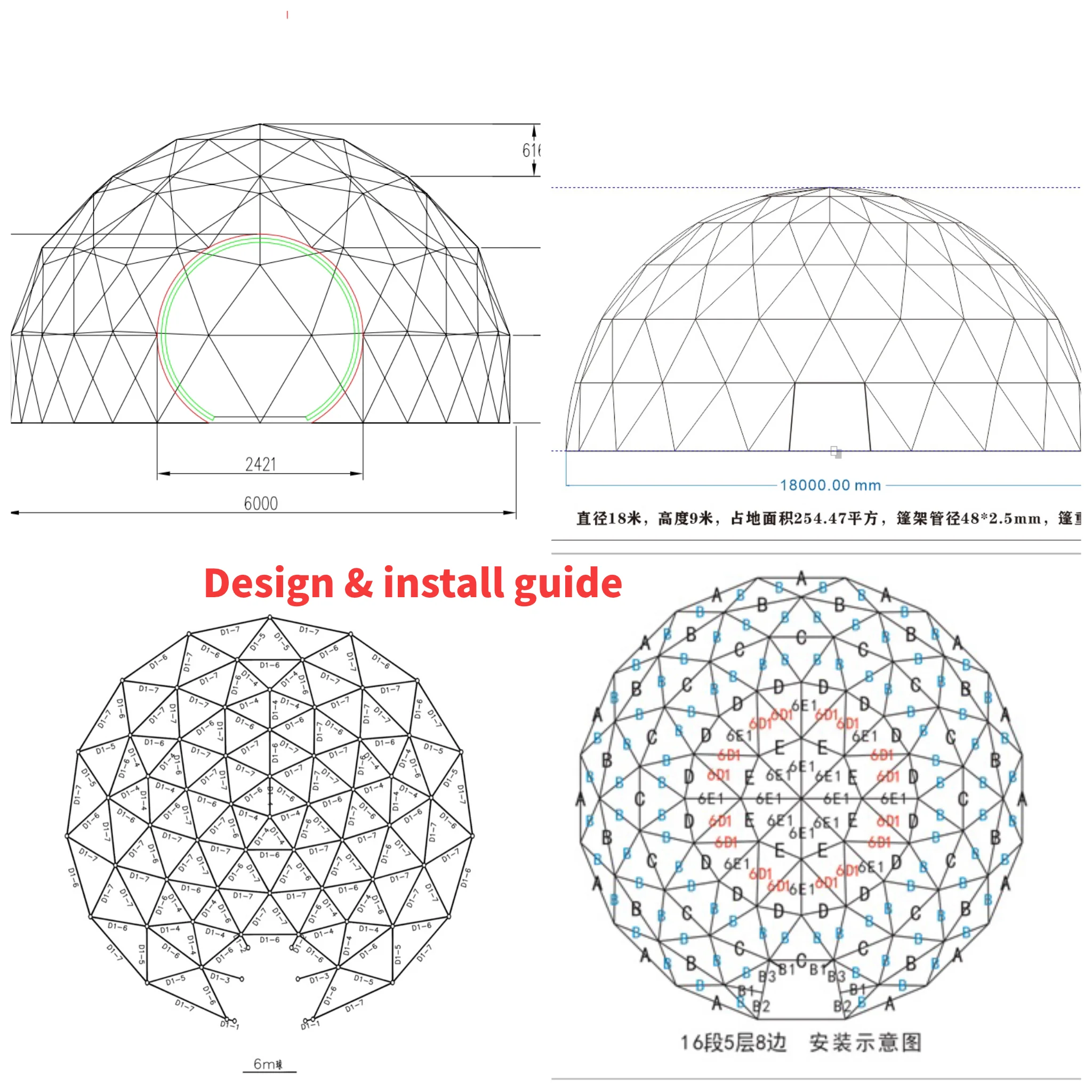 Economical Large Igloo Steel Geodesic Dome Tent Snow Igloo Structure ...