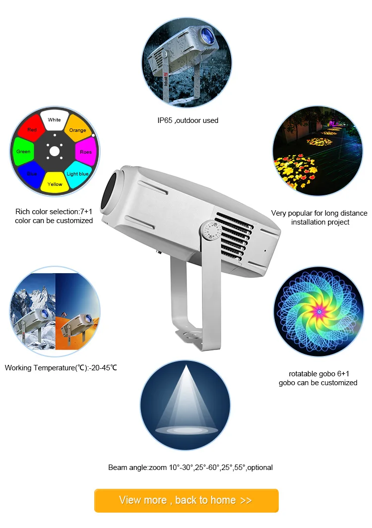 Waterproof Building Gobo Projector 200w LED Outdoor Advertising