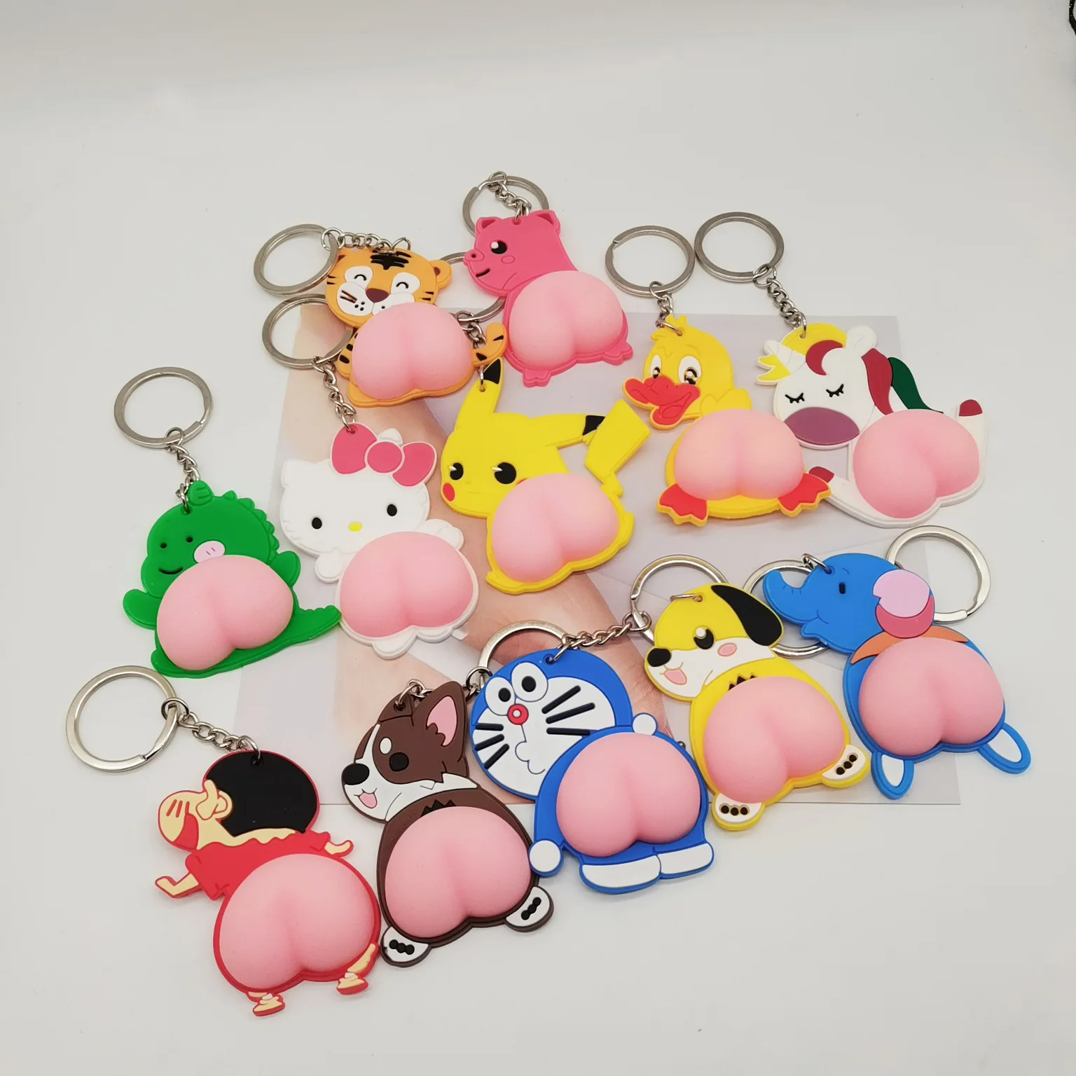 Wholesale New Buttocks Cartoon Character Key Chain Pvc Soft Adhesive ...