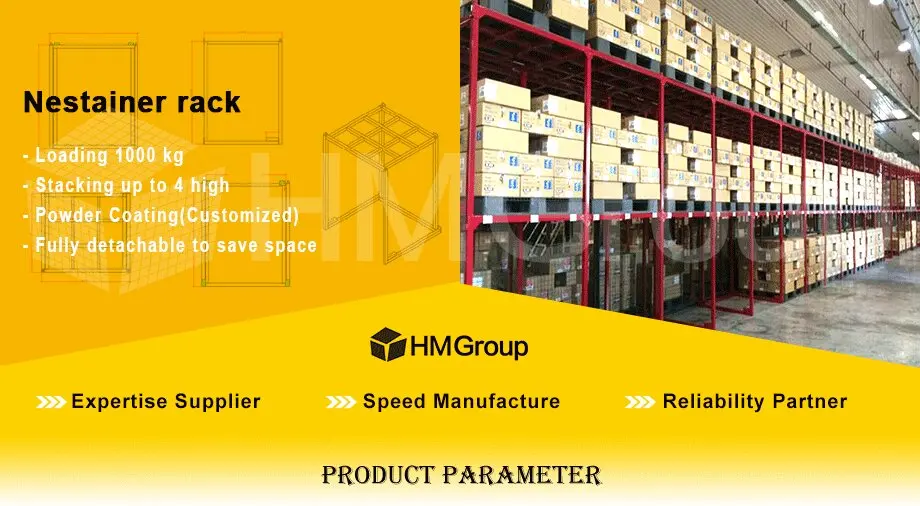Warehouse Storage - Stackable Powder Coated Metal Racks