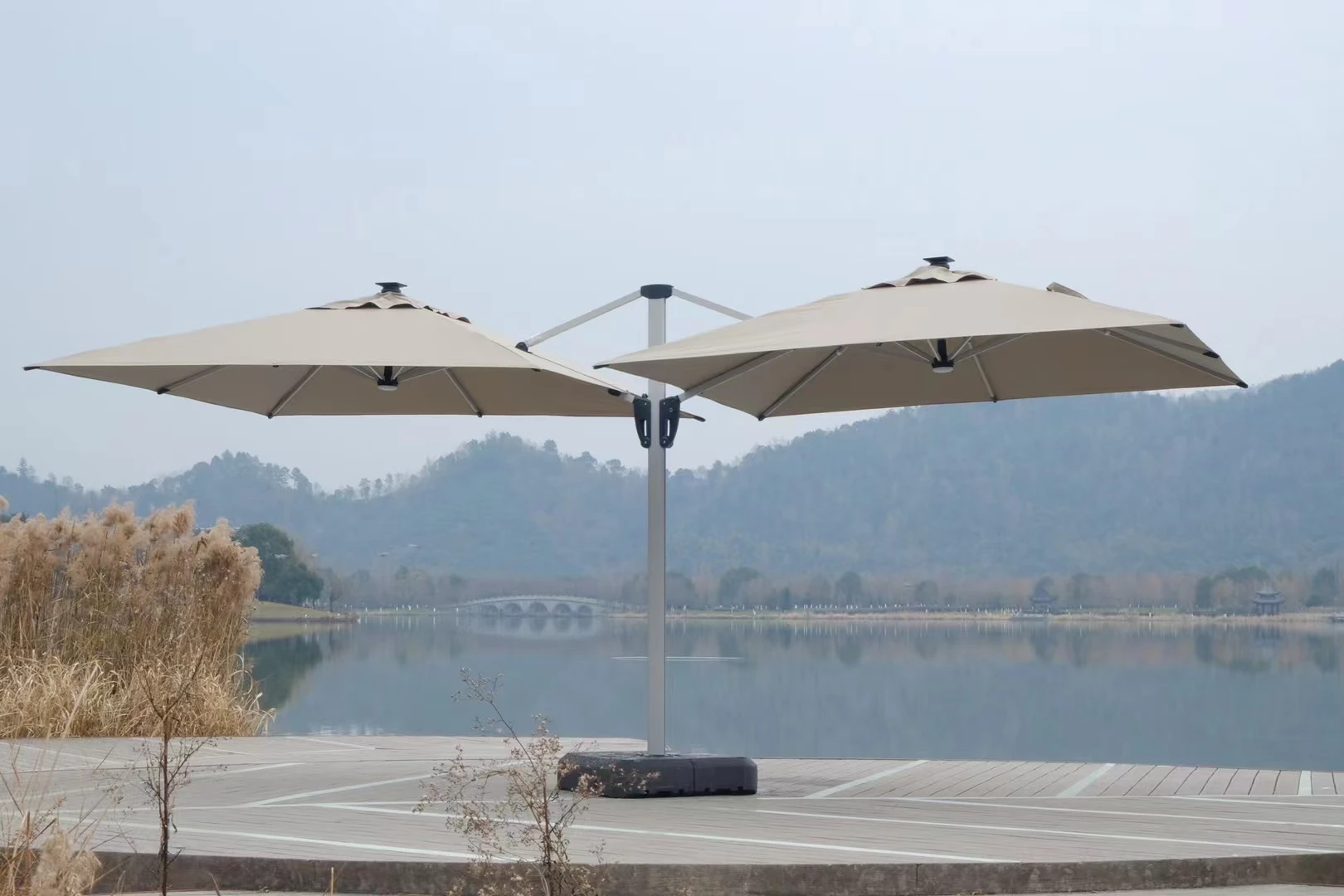 New Design Double Side Parasols Backyard Twin Rome Umbrella with ...
