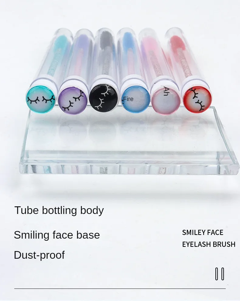 Wholesale Tube Smiley Disposable Crystal Rod Eyelash Comb Portable ...