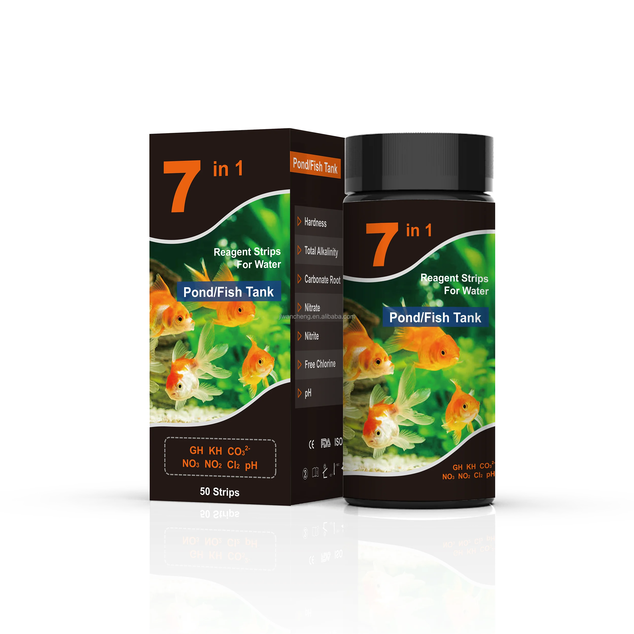 7 in 1 Aquarium Tropical Fish Test Strips for Freshwater