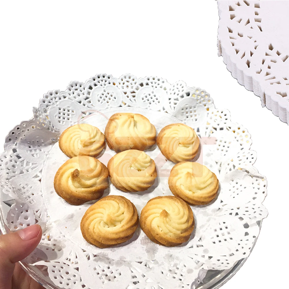 21.5*30.5cm 140 Pcs/bag Ellipse Paper Tablecloth Round White Lace ...