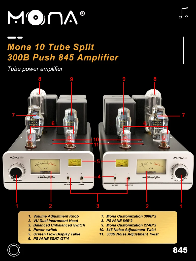 High-End 300B-845 Vacuum Tube Home Amplifier for Whole Home WiFi ...