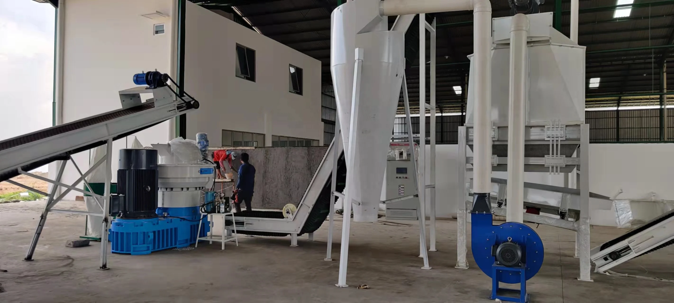 Macreat Biomass Completely Pallets Machine Line Wood Log Pellet ...