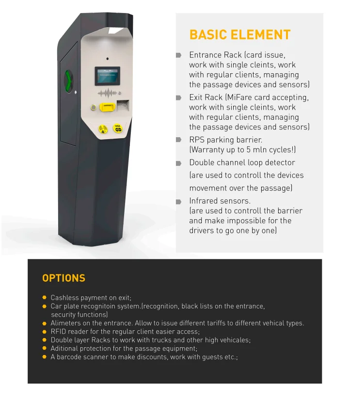 Rps Intelligent Parking Management System Rfid Swipe Card Ticket Box Cash Self-pay Machine ...