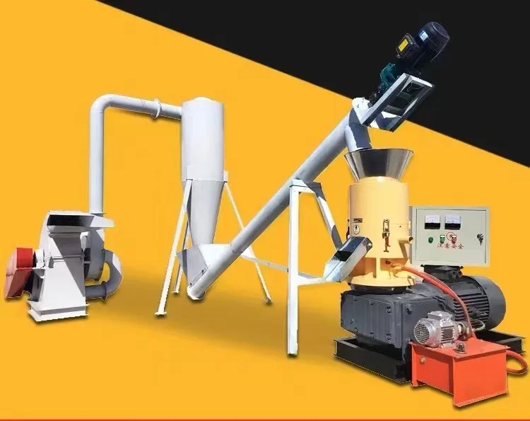 Homemade Diesel Tractor Wood Sawdust Pellet Mill Machine Line For ...