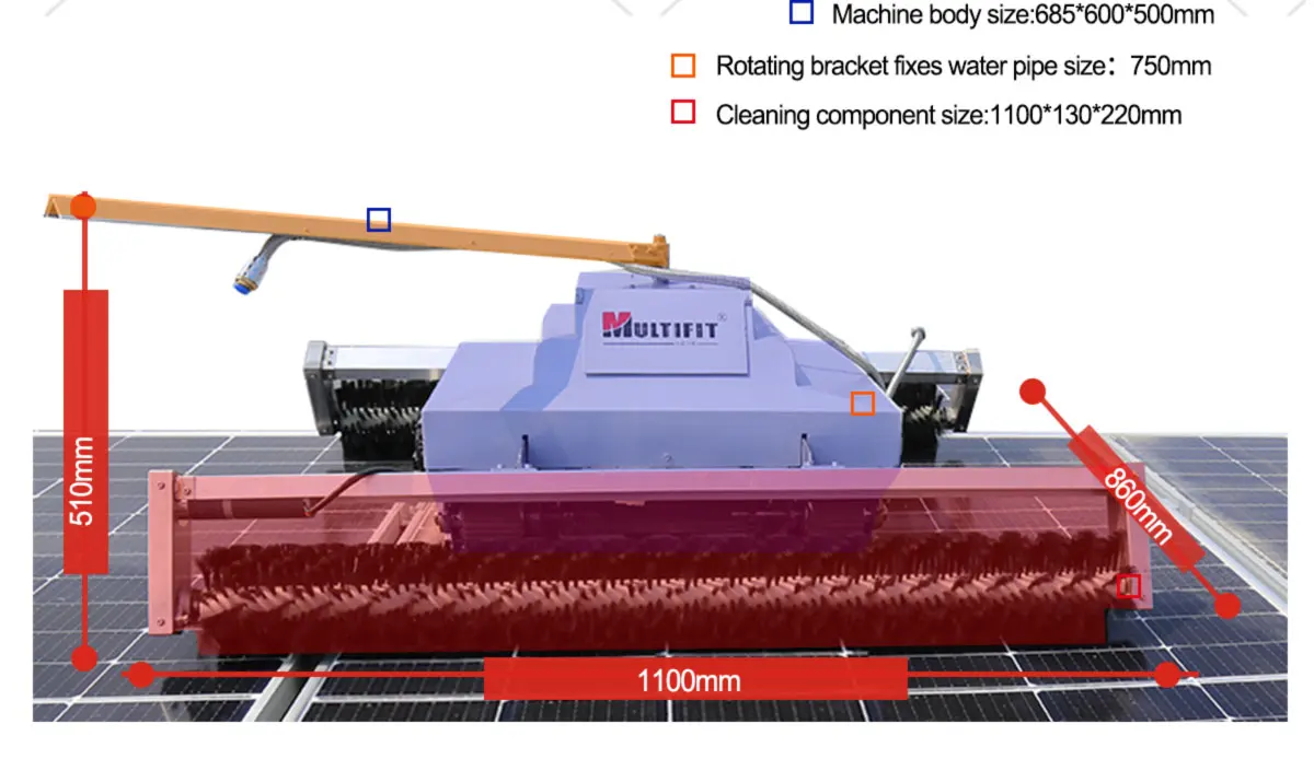 Smart Solar Panel Cleaning Robot Remote Control Crawler Solar Cleaning ...