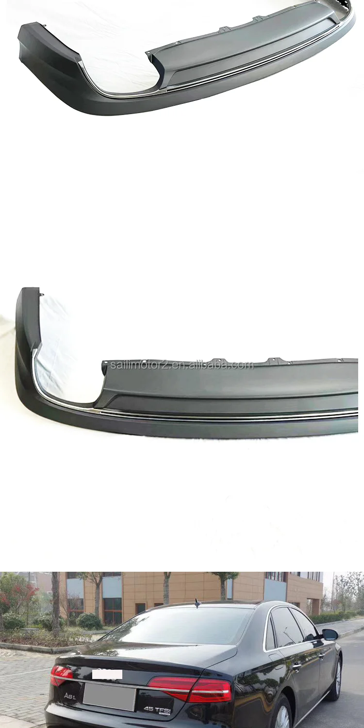 Car Body Kit Carbon Fiber Rear Lip Tailpipe Rear Lip Exhaust For Audi ...