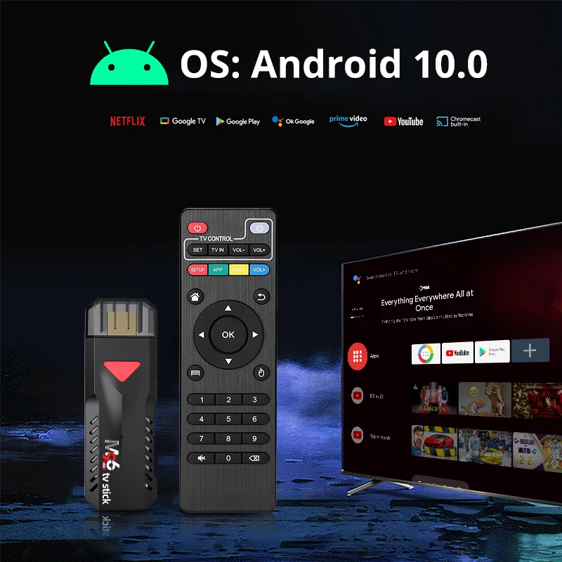 4K Android TV Stick with Quad Core, Fire TV Stick Compatible