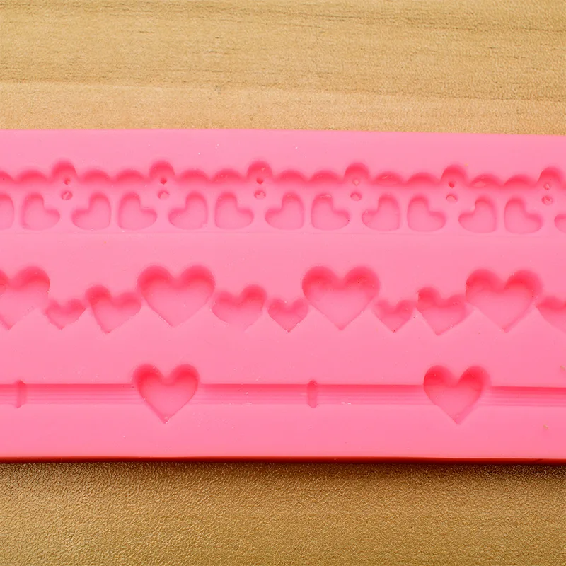 Love Zipper Fondant Silicone Mold Chocolate Cake Decoration Rim Baking ...