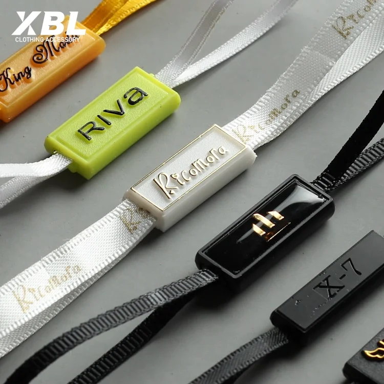 Hangtag Plastic Seal Strings,Custom Embossed Logo Garment Plastic Rope ...