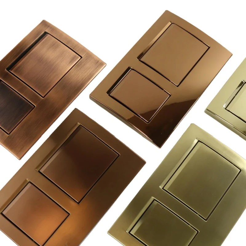 High Quality Concealed Cistern Press Panel Toilet Push Buttons Gold ...