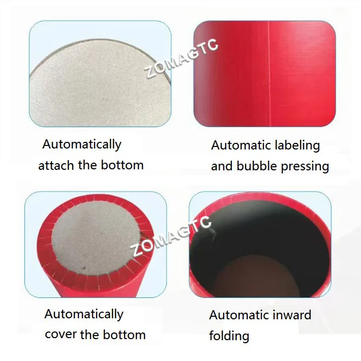 Cylinder Box Making Machine Paper Tube Labeling Machine Round Gift Box ...