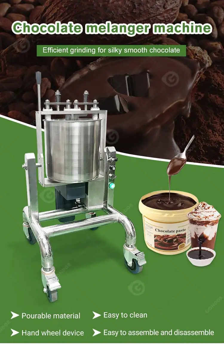Efficient Chocolate Grinding with Gondor Melanger Machine