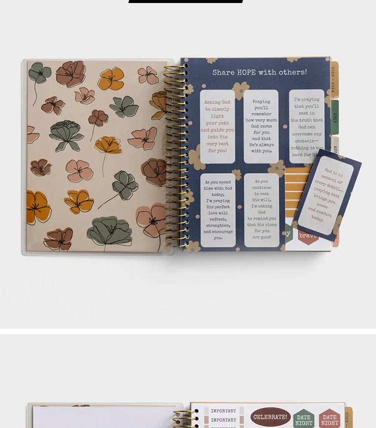 2025 Planner Spiral Inspirational Monthly Custom Agenda