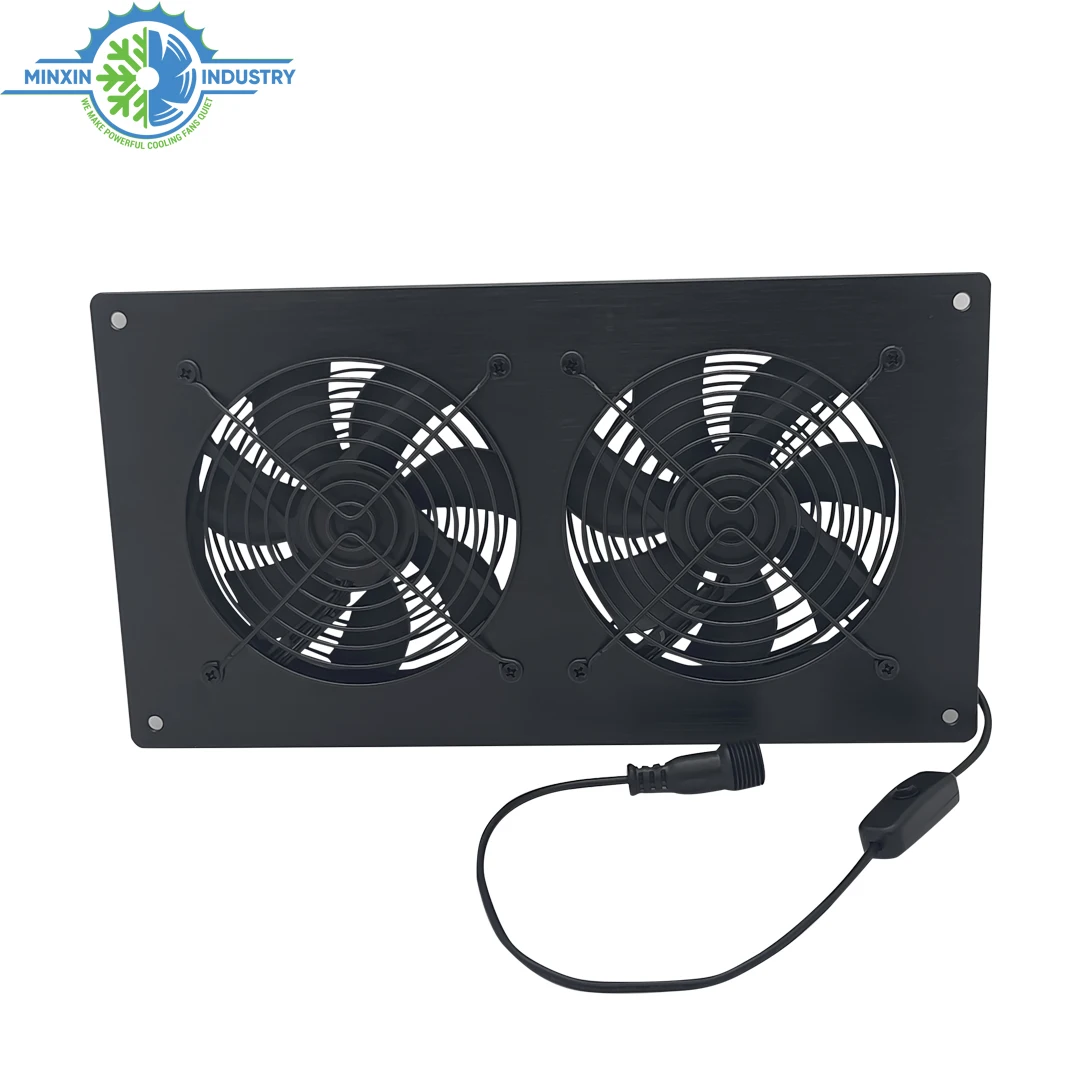 Dual Fan Aluminum Faceplate Bldc High Speed Fan 2 X 120mm Computer ...
