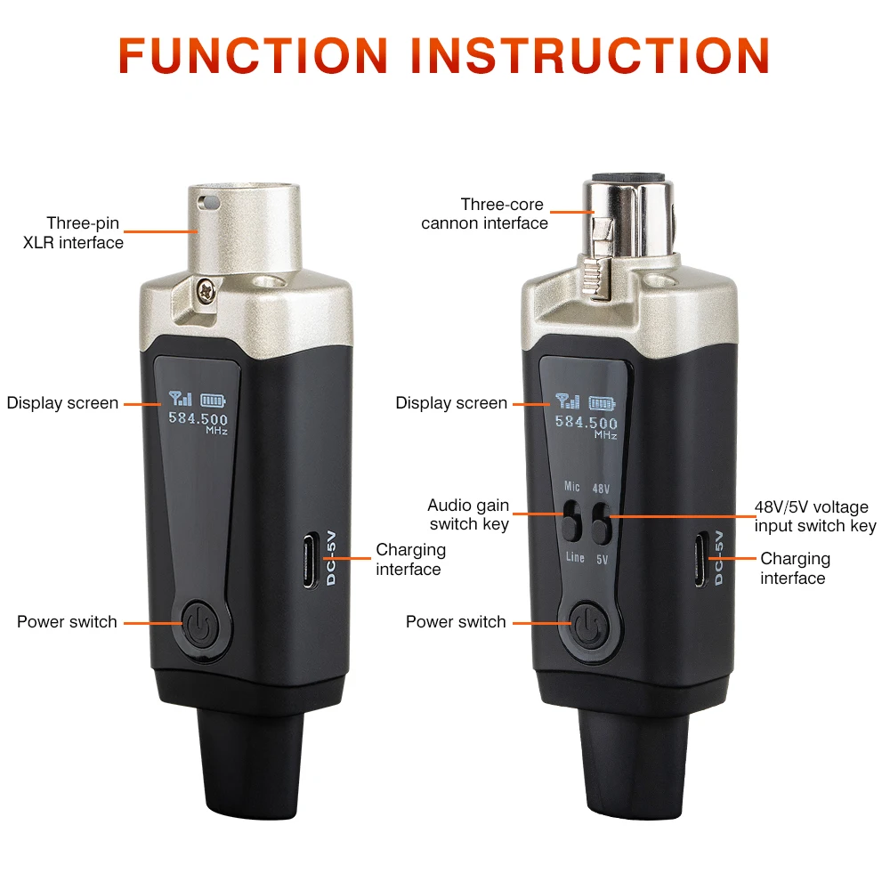 GPUB SM01 UHF Wireless Microphone System for KTV & Stage