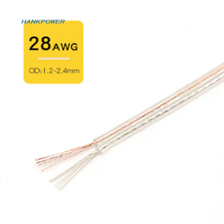 Custom 2468 Transparent Electric Wire 30-14awg 2 Core Pvc Insulated Led ...