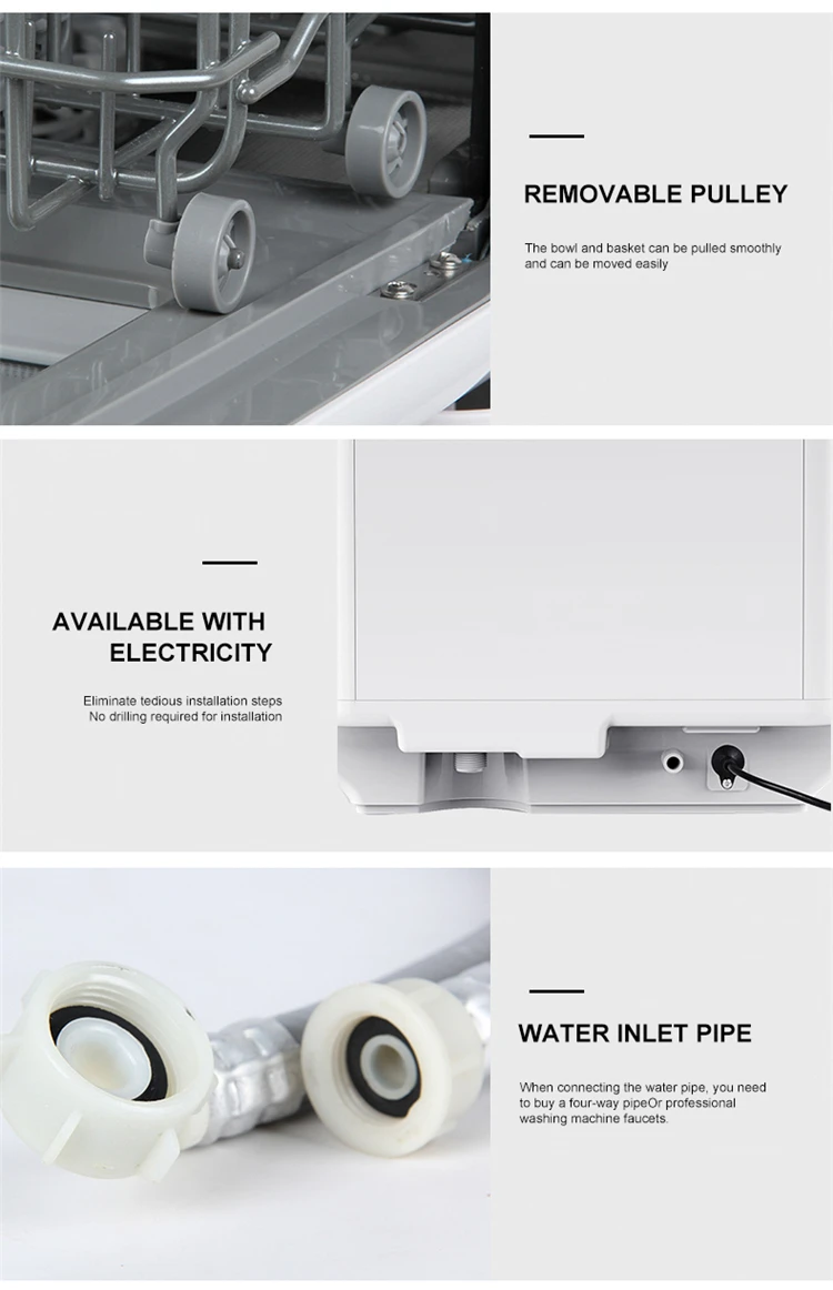 Portable Mini Freestanding Dishwasher for Home & Hotels, OEM