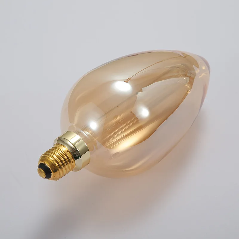 Vintage Amber Glass Light Guide Column Bulb Diamond Shape Decorative ...