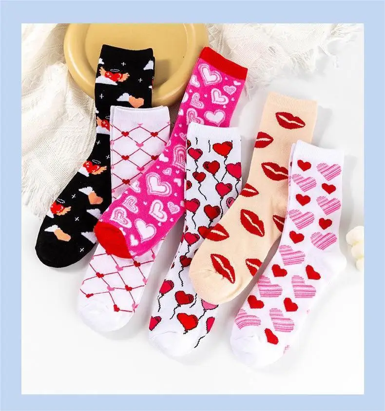 Custom Valentine's Day Socks Heart Lover Socks Women Fashion Socks ...