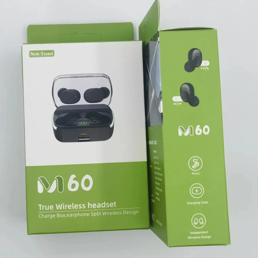 Fones De Ouvido M60 Wireless Headphones M60 V5.3 Stereo Hifi Noise ...